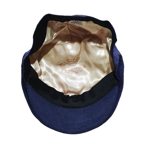 Boina Masculina Italiana Turim Veludo Azul Marinho