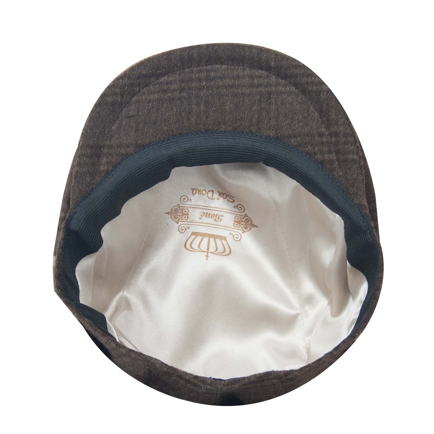 Boina de Frio Inverno Masculina Xadrez Marrom