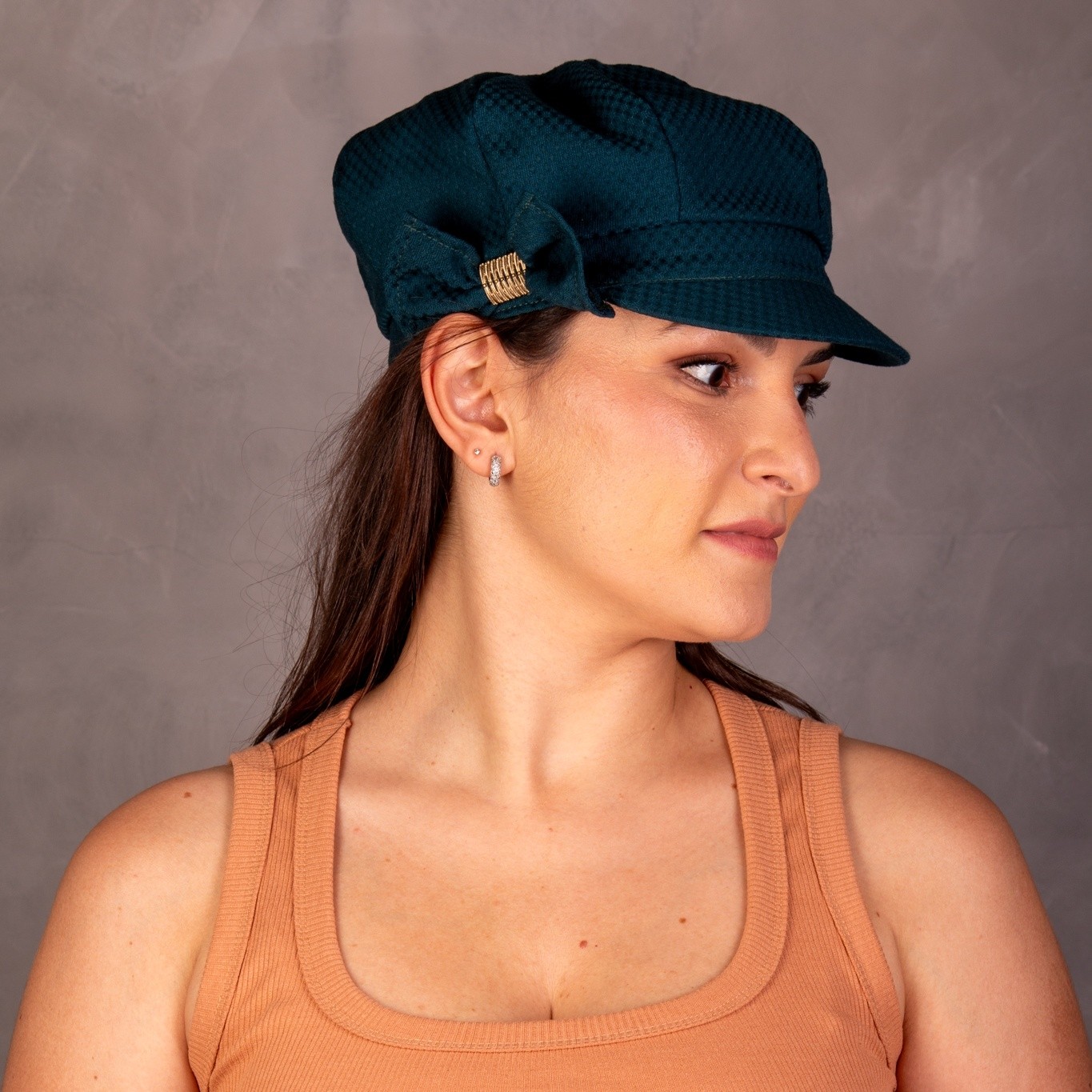 Boina Feminina Nina Azul Pretóleo