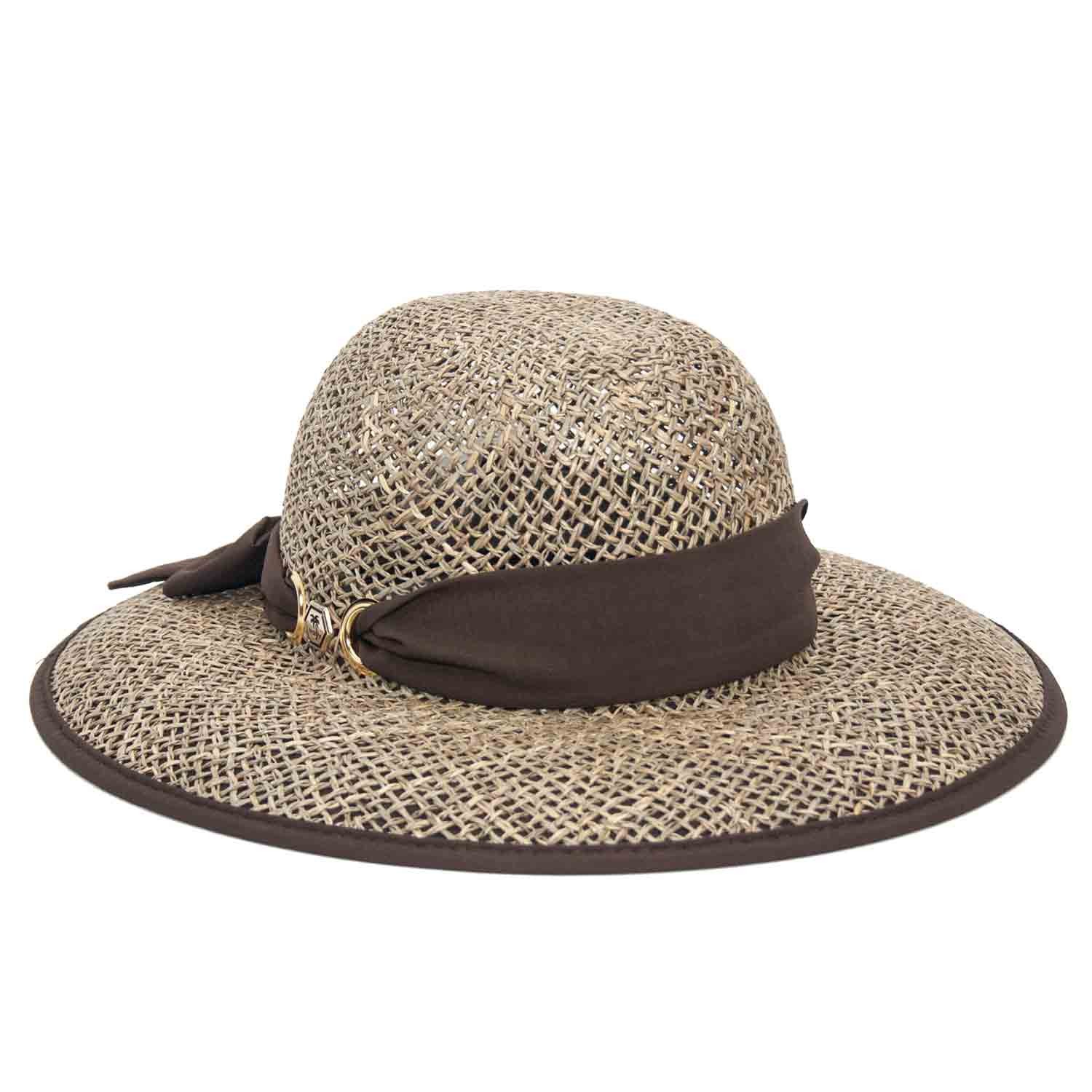 Comprar Online | Chapéu Praia Feminino Proteção UV Marrom Maria Chapéu ...